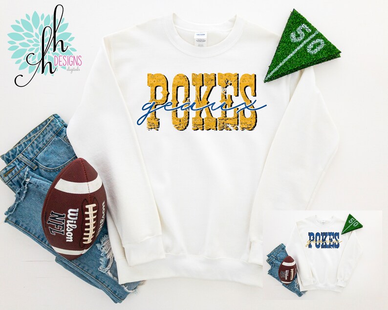 Geaux Pokes Blue & Gold Sublimation Design PNG | Digital Download - Etsy