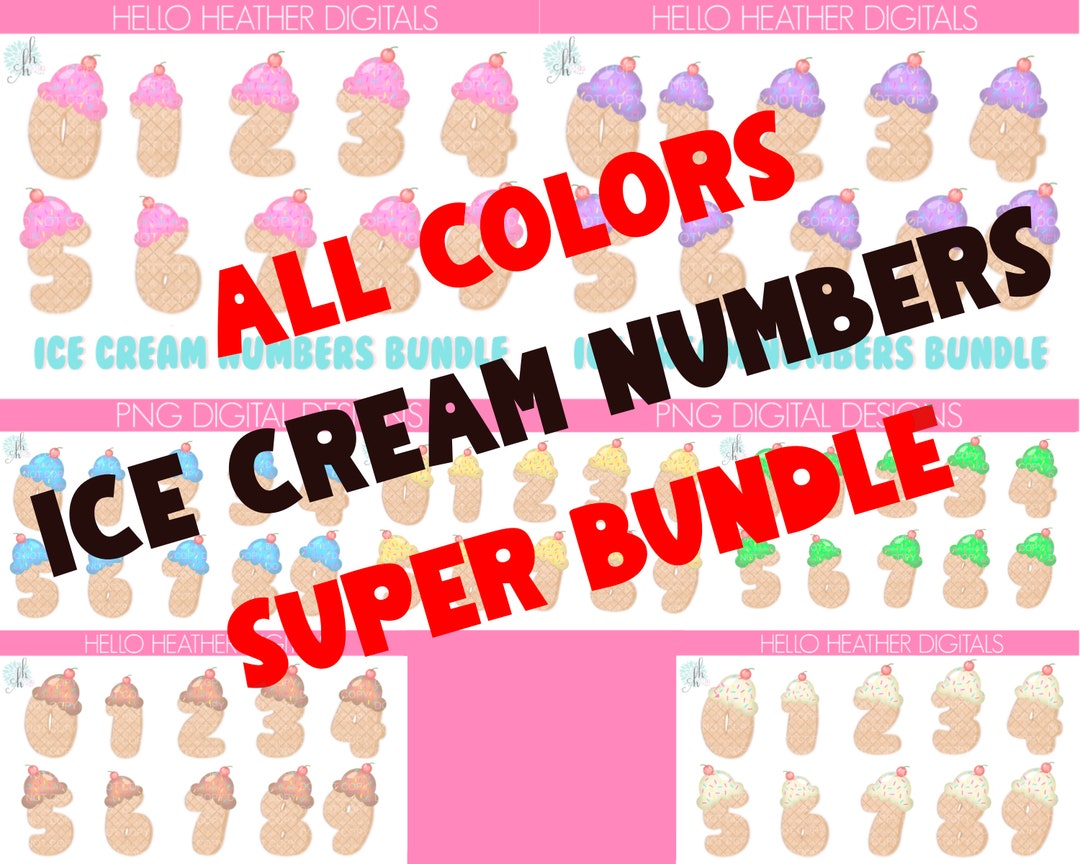 Ice Cream Numbers PNG Clipart | Waffle Cone Ice Cream Party Numbers ...