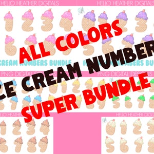 Ice Cream Numbers PNG Clipart | Waffle Cone Ice Cream Party Numbers ...