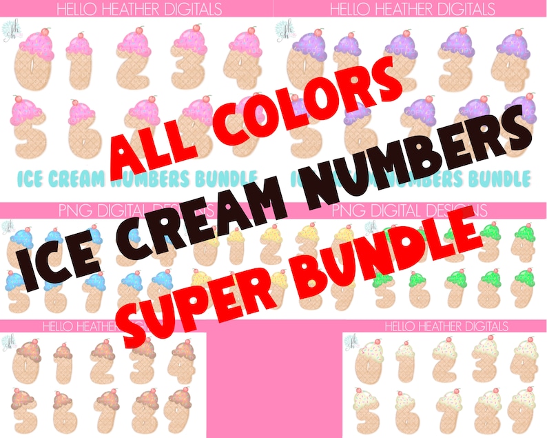 Ice Cream Numbers PNG Clipart | Waffle Cone Ice Cream Party Numbers ...