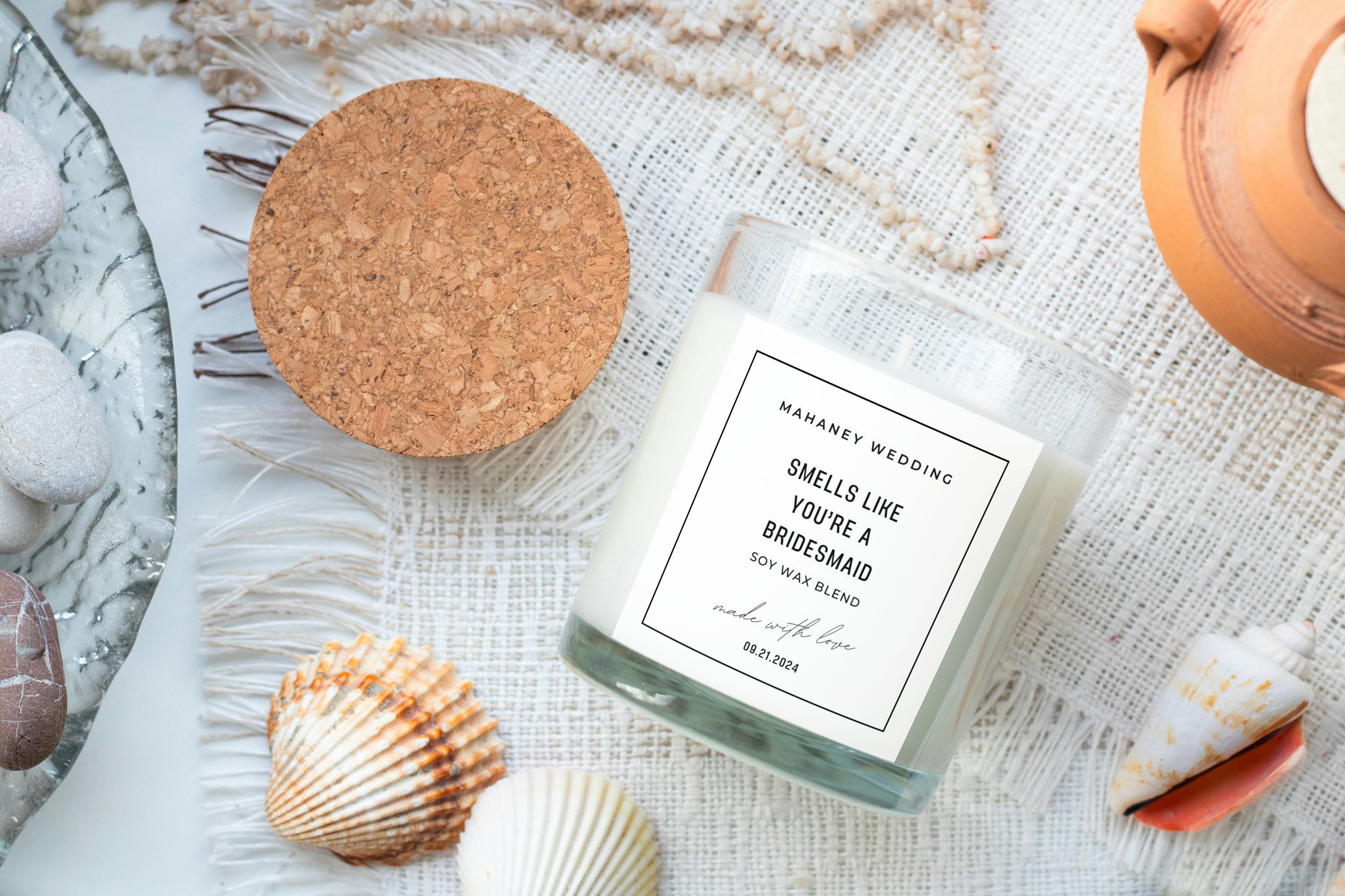 Editable Bridesmaid Candle Label Template, Candle Template, Canva ...