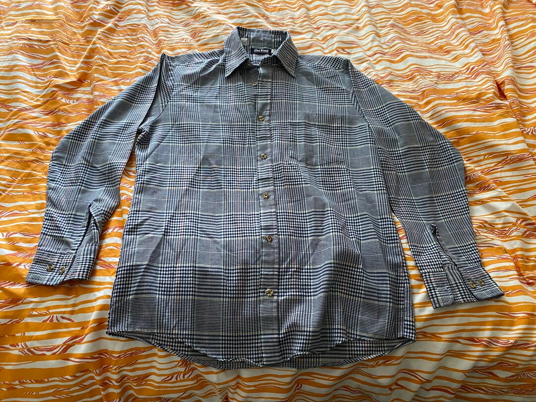 Vintage Par Four Sportswear Button-down Shirt Black and White Checkered ...