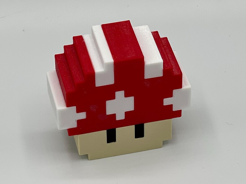 3D Printed Super Mario Brothers Plumber Brothers Power up Mushroom - Etsy