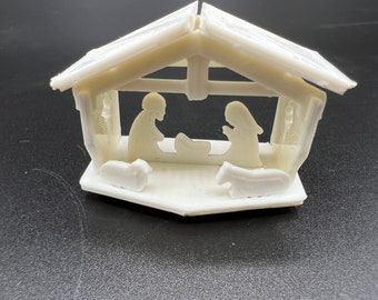 3D Printed Nativity Scene Ornament - Etsy