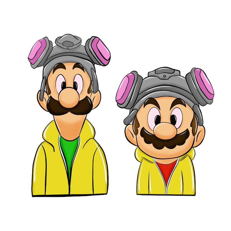 Custom (mario Bros X Breaking Bad) Peeker Window Sticker - Etsy