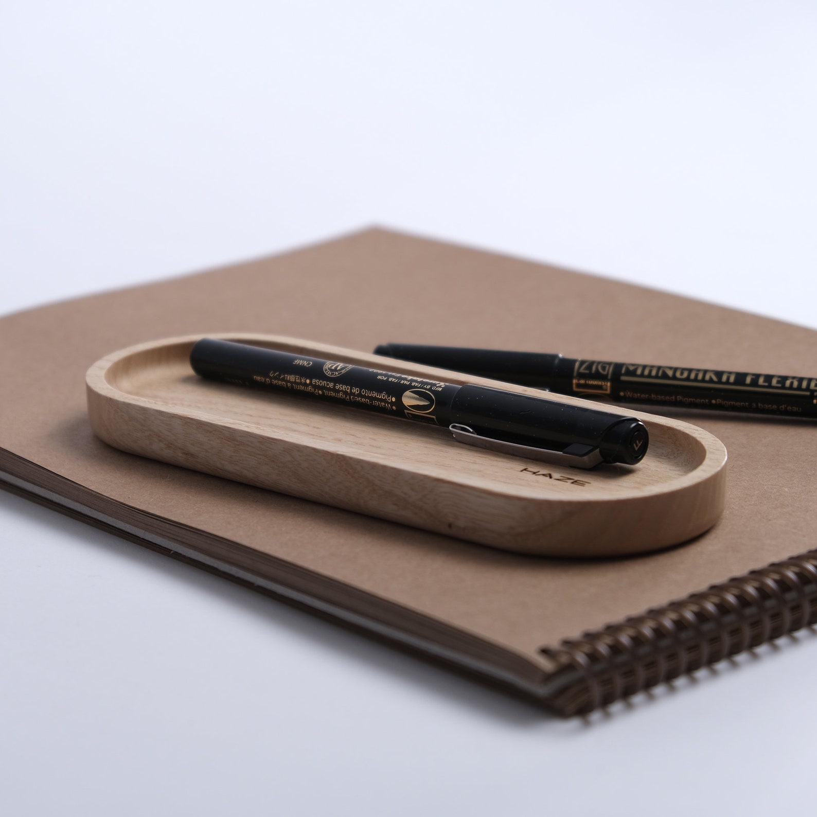 Solid Wood Desk Organizer, Wooden Pen Tray, Desk Organizer for Office ...