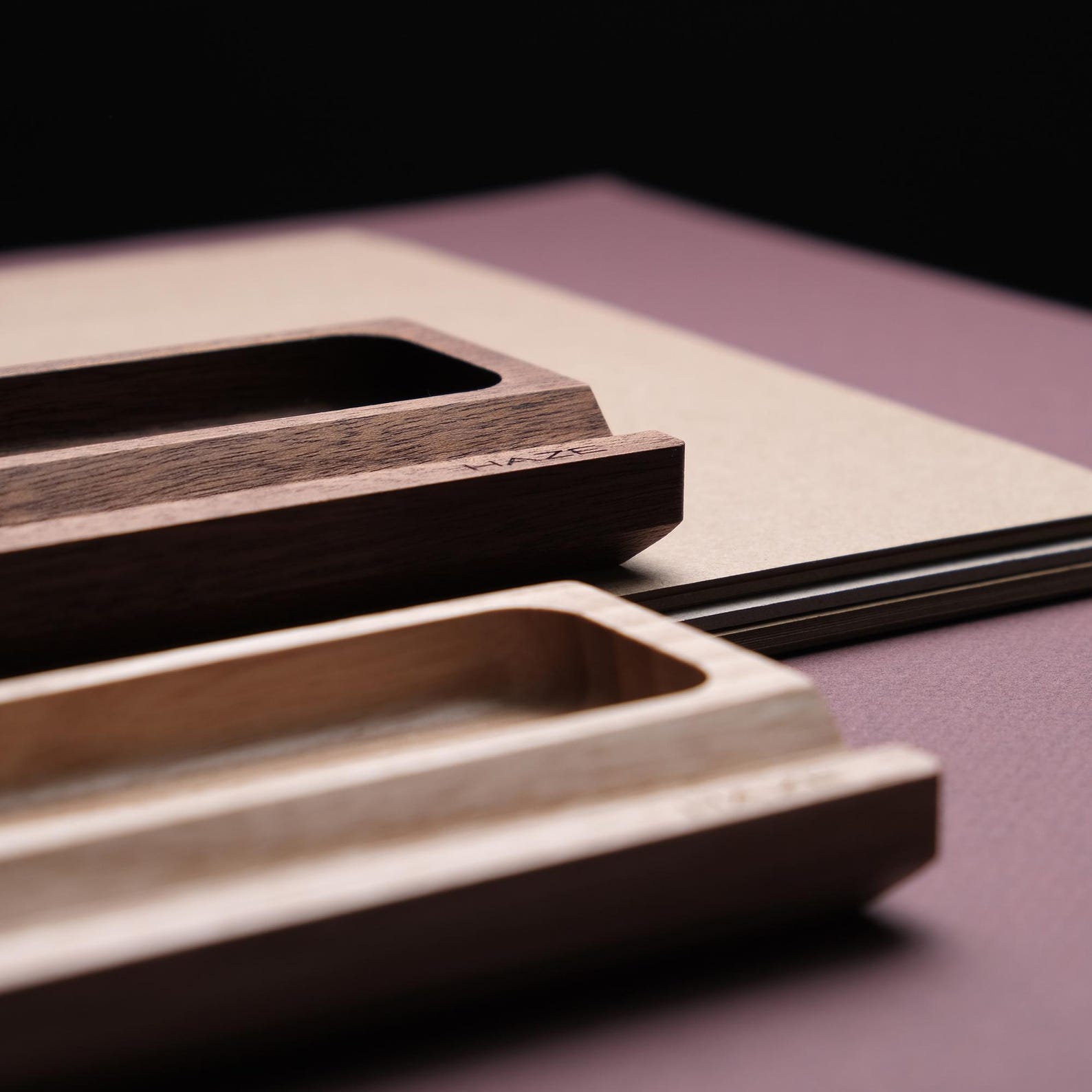 Personalized Solid Wood Desk Organizer, Wooden Pen Tray, Multipurpose ...