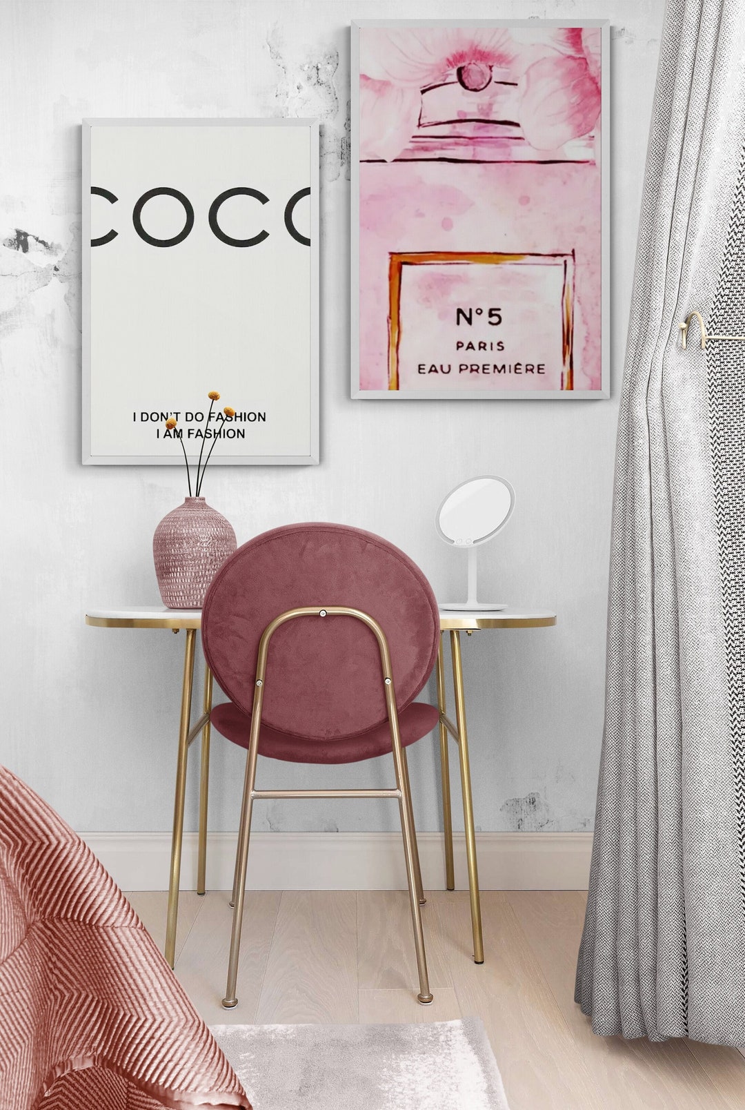 Coco Perfume Wall Prints, Set of 2 Coco Perfume Prints, Fashion Prints ...