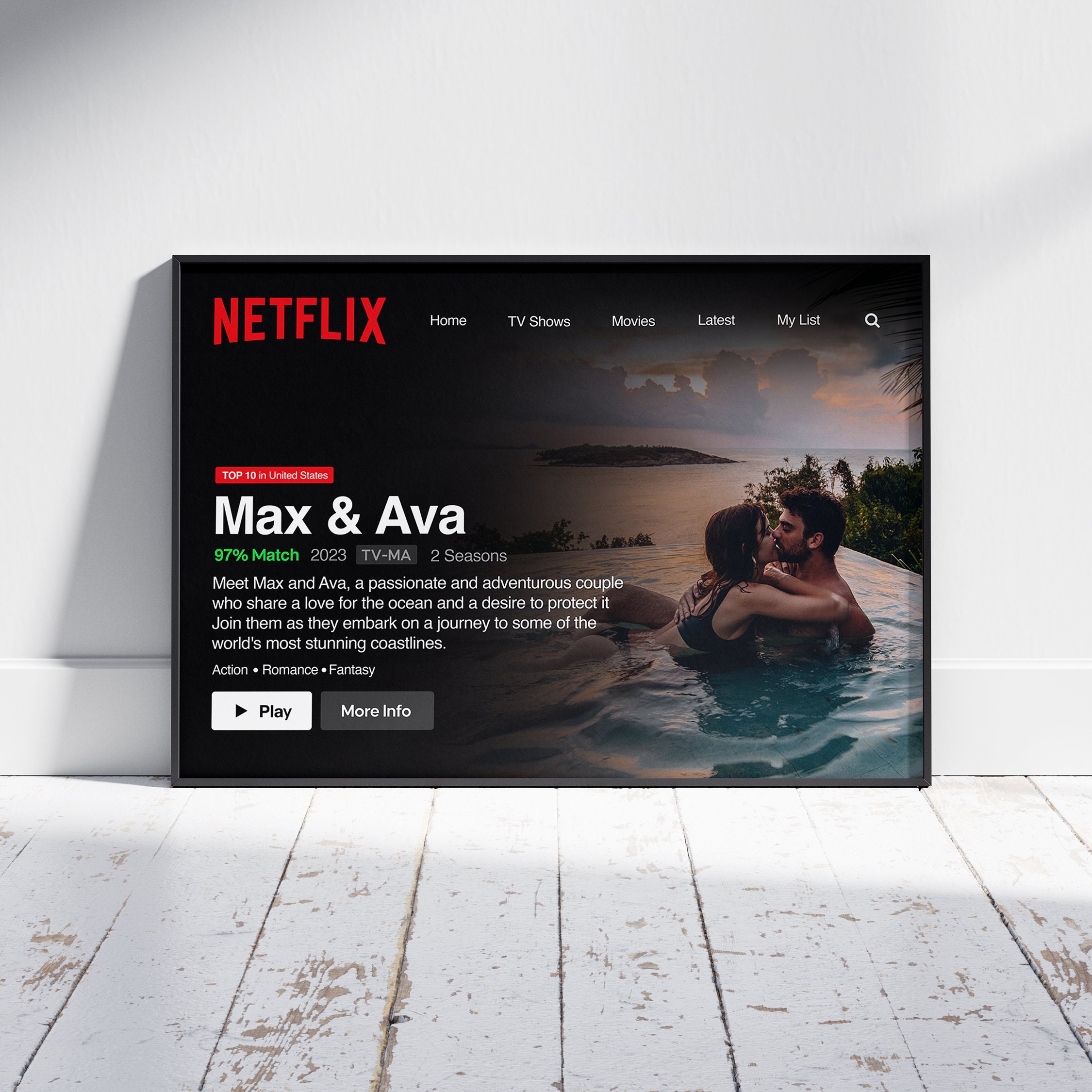 Personalized Netflix Poster Portrait From Photo Weddings - Etsy