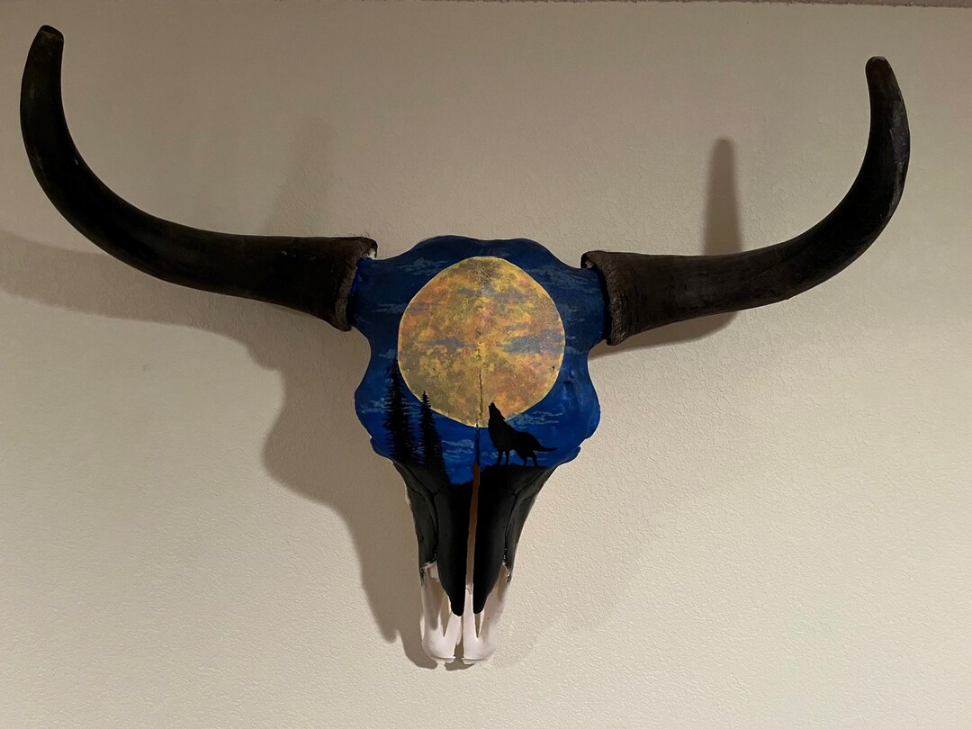 Yak European Skull Custom Painting - Etsy