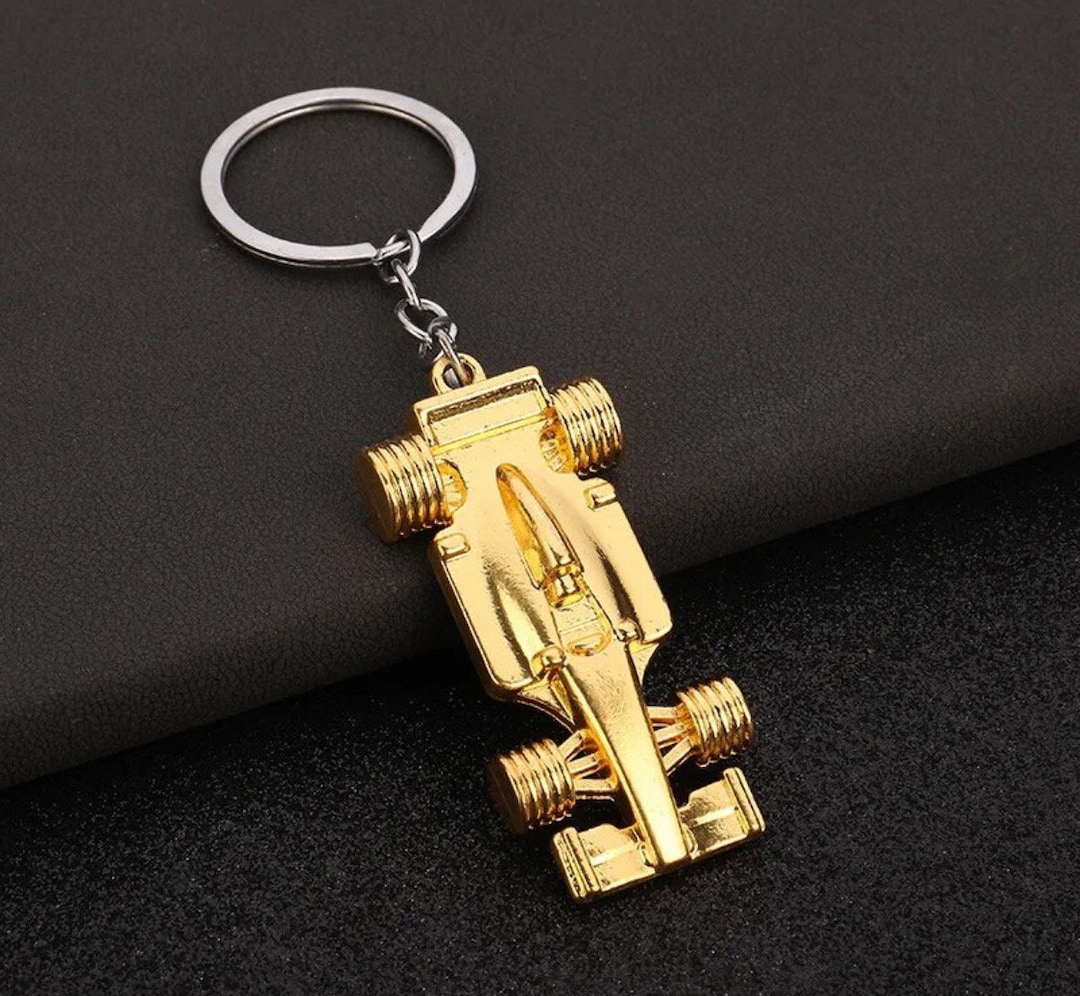 F1 Race Car Keychain Gold - Etsy