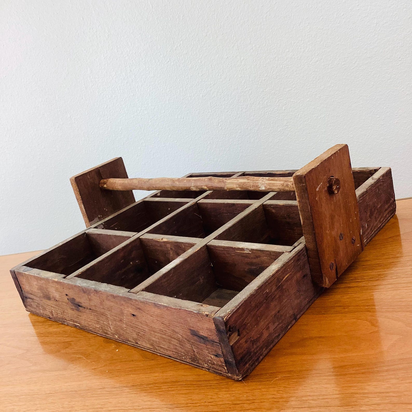 Vintage 1950s CARPENTERS TOOL Box / Caddy Rustic Handmade Wood - Etsy
