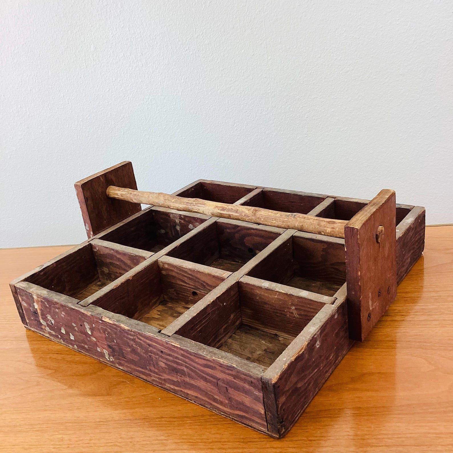 Vintage 1950s CARPENTERS TOOL Box / Caddy Rustic Handmade Wood - Etsy