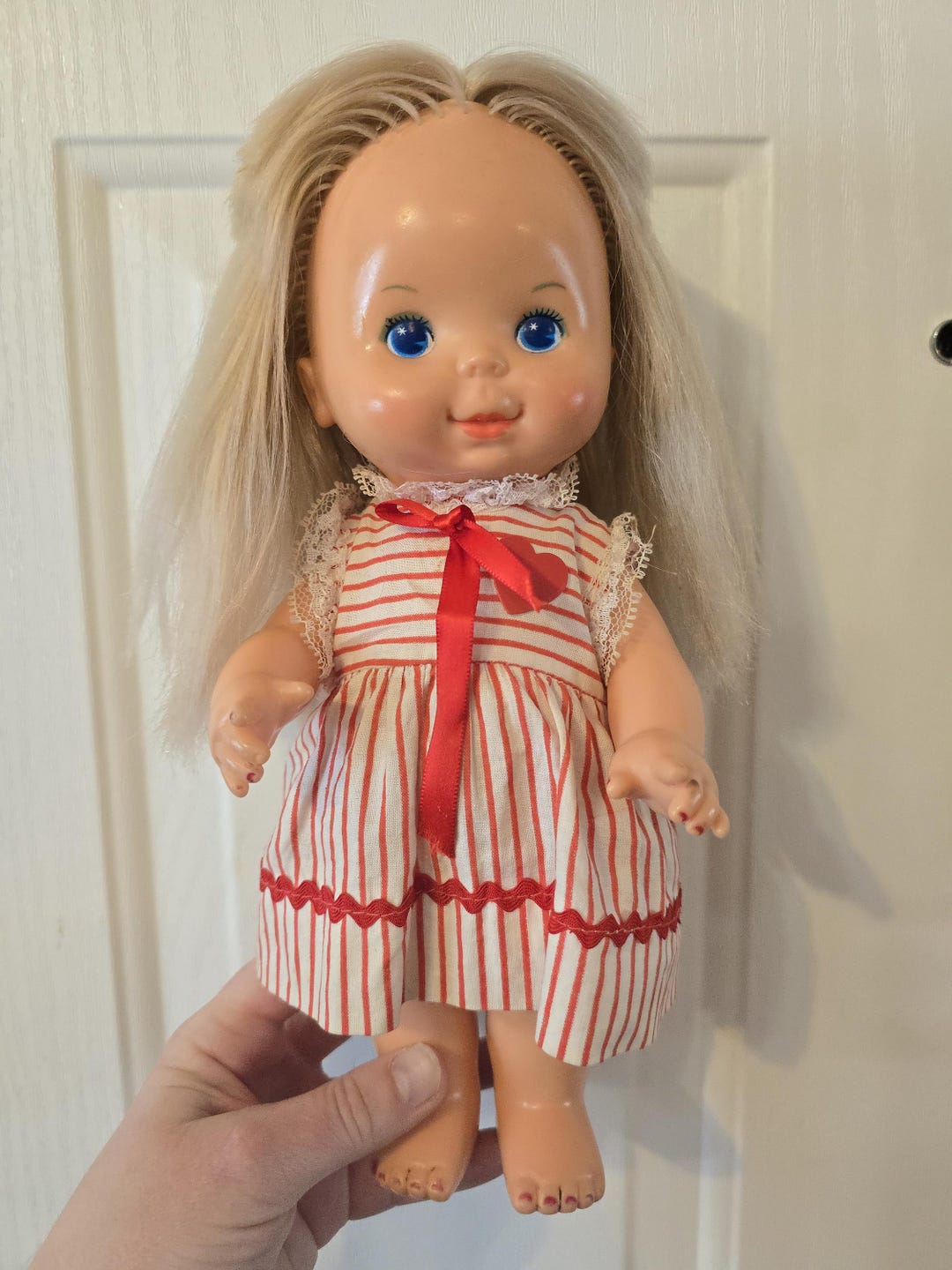 Vintage Ideal Toy Corp Pretty Curls Doll Blonde Hair 1980 Baby Doll 12 ...