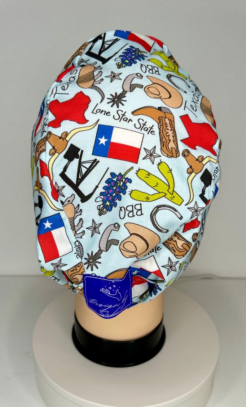 Texas Pride Surgical Scrub Cap With Sweatband: Unisex Red, White, and ...