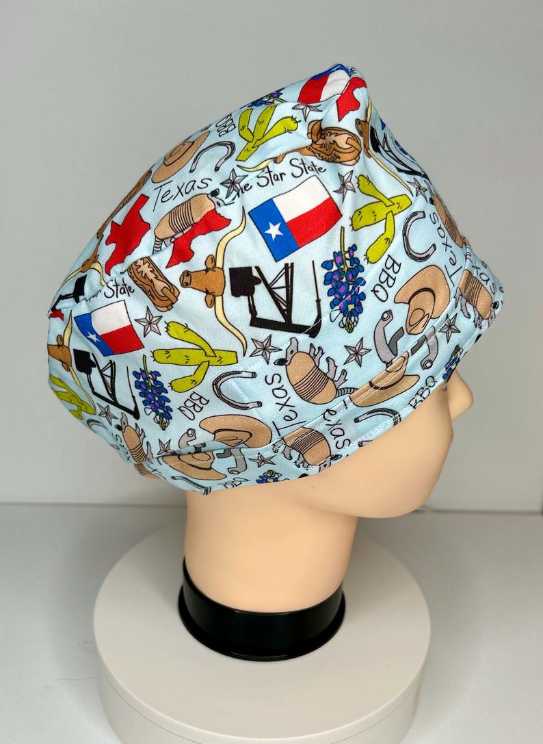 Texas Pride Surgical Scrub Cap With Sweatband: Unisex Red, White, and ...