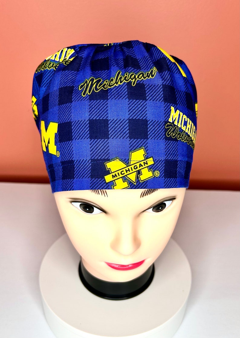 Michigan Wolverines Scrub Cap for Women,euro Style Scrubbing Cap, NCAA ...