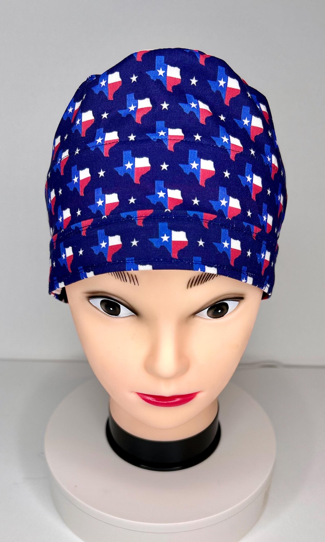 Texas Flag Surgical Scrub Cap With Sweatband: Unisex Red White Blue - Etsy