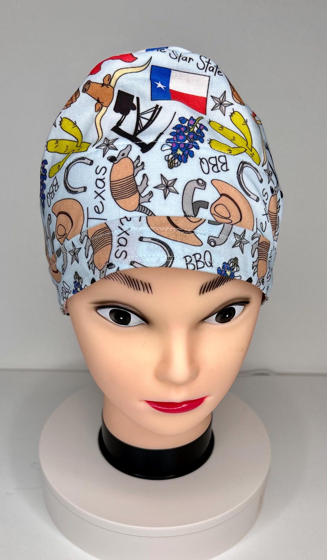 Texas Pride Surgical Scrub Cap With Sweatband: Unisex Red, White, and ...