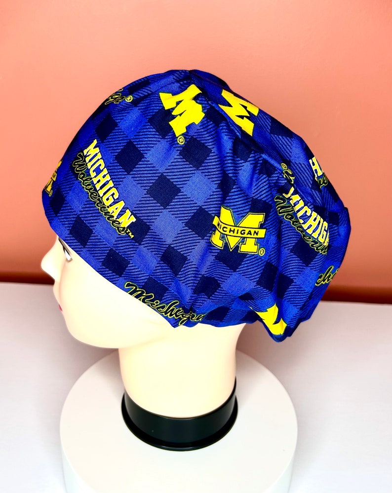 Michigan Wolverines Scrub Cap for Women,euro Style Scrubbing Cap, NCAA ...