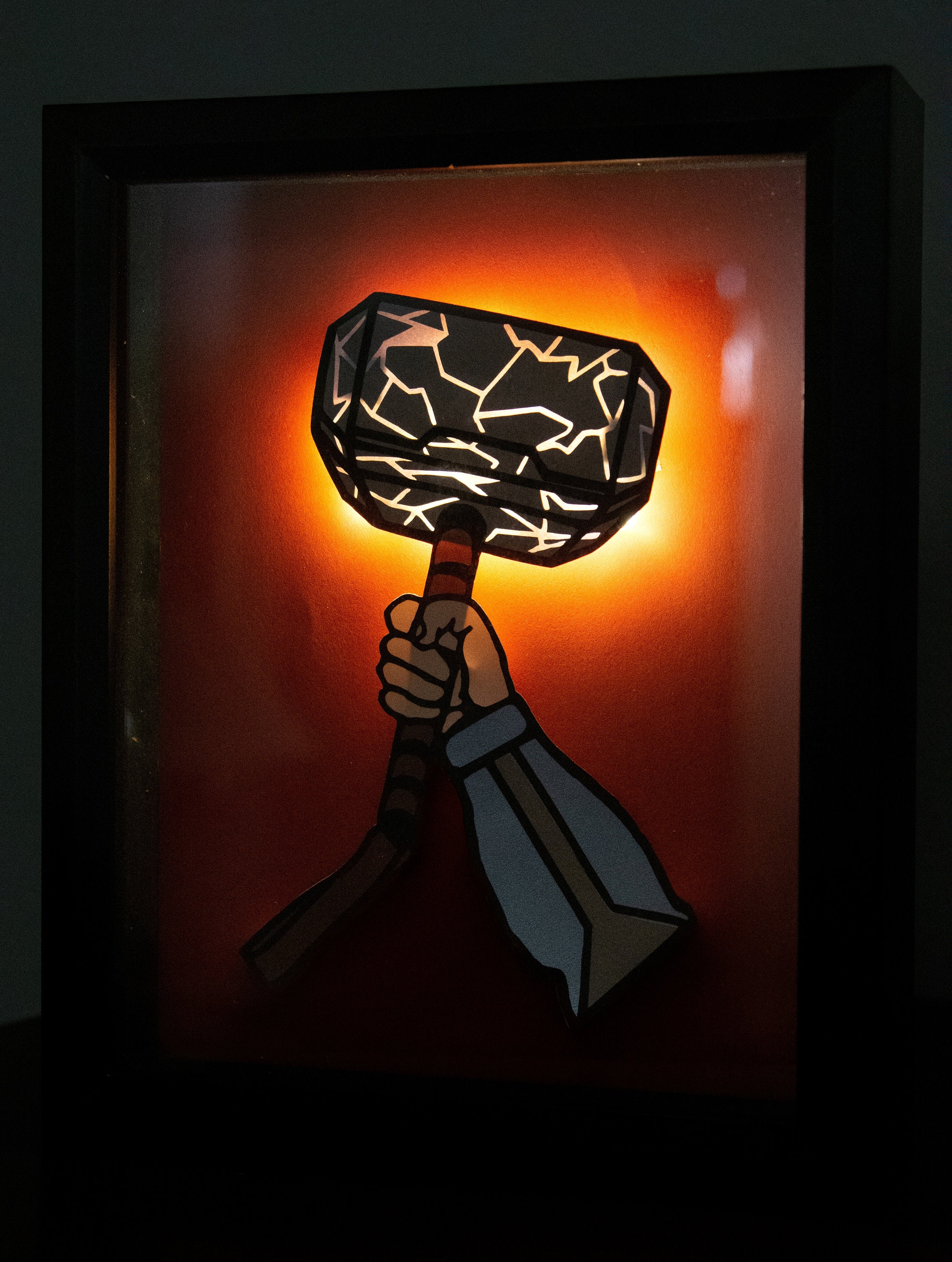 Thor Hammer Lightbox - Etsy