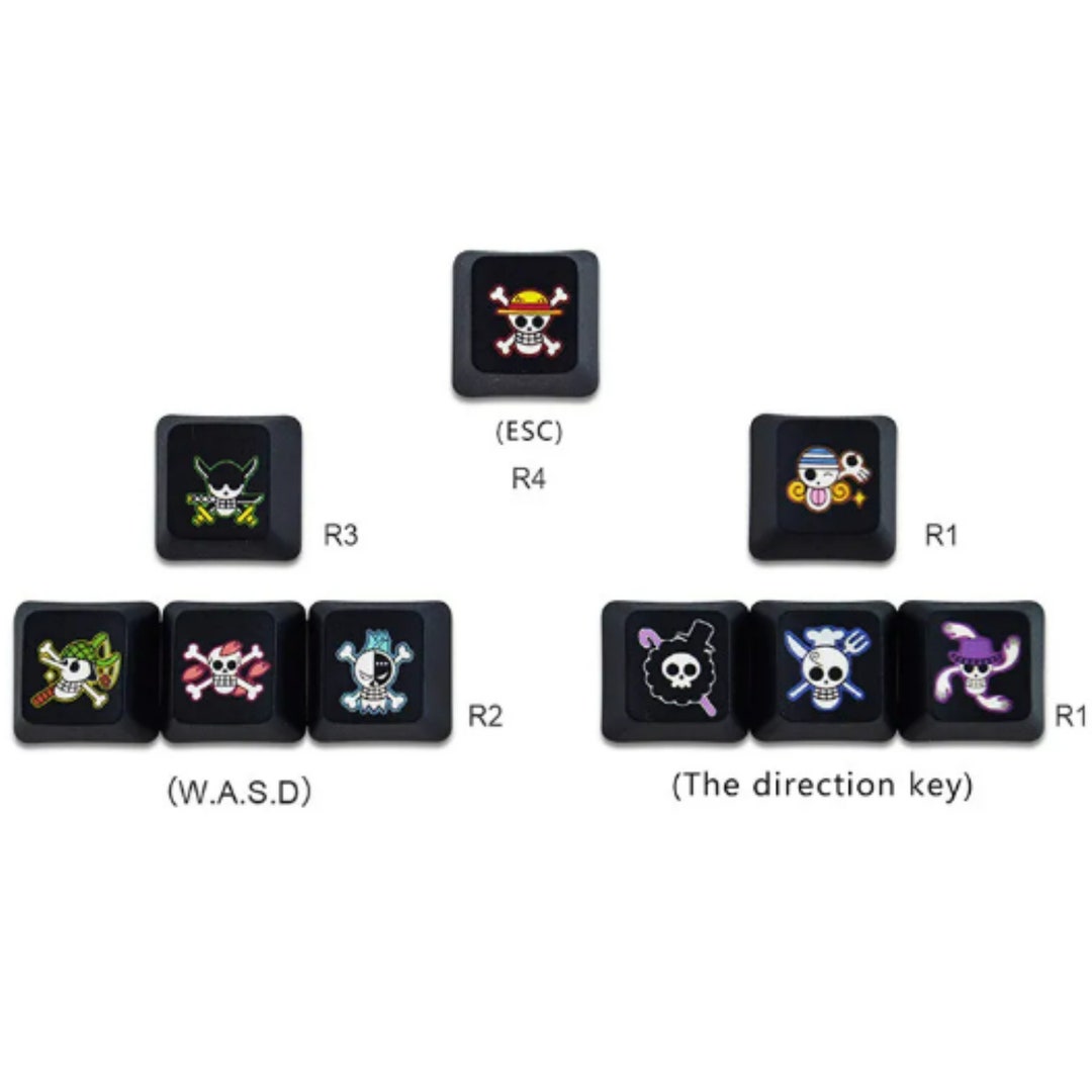 One Piece Keycaps WASD ESC & Directional Keycaps Inspired - Etsy