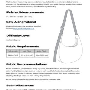 Crosstown Crescent Bag PDF Sewing Pattern - Etsy