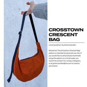 Crosstown Crescent Bag PDF Sewing Pattern - Etsy Australia