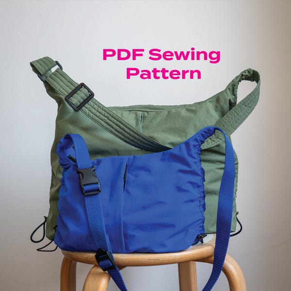 Cross Body Sling Bag Pattern PDF by Skadoot on Etsy. Sew Your Own Carry ...