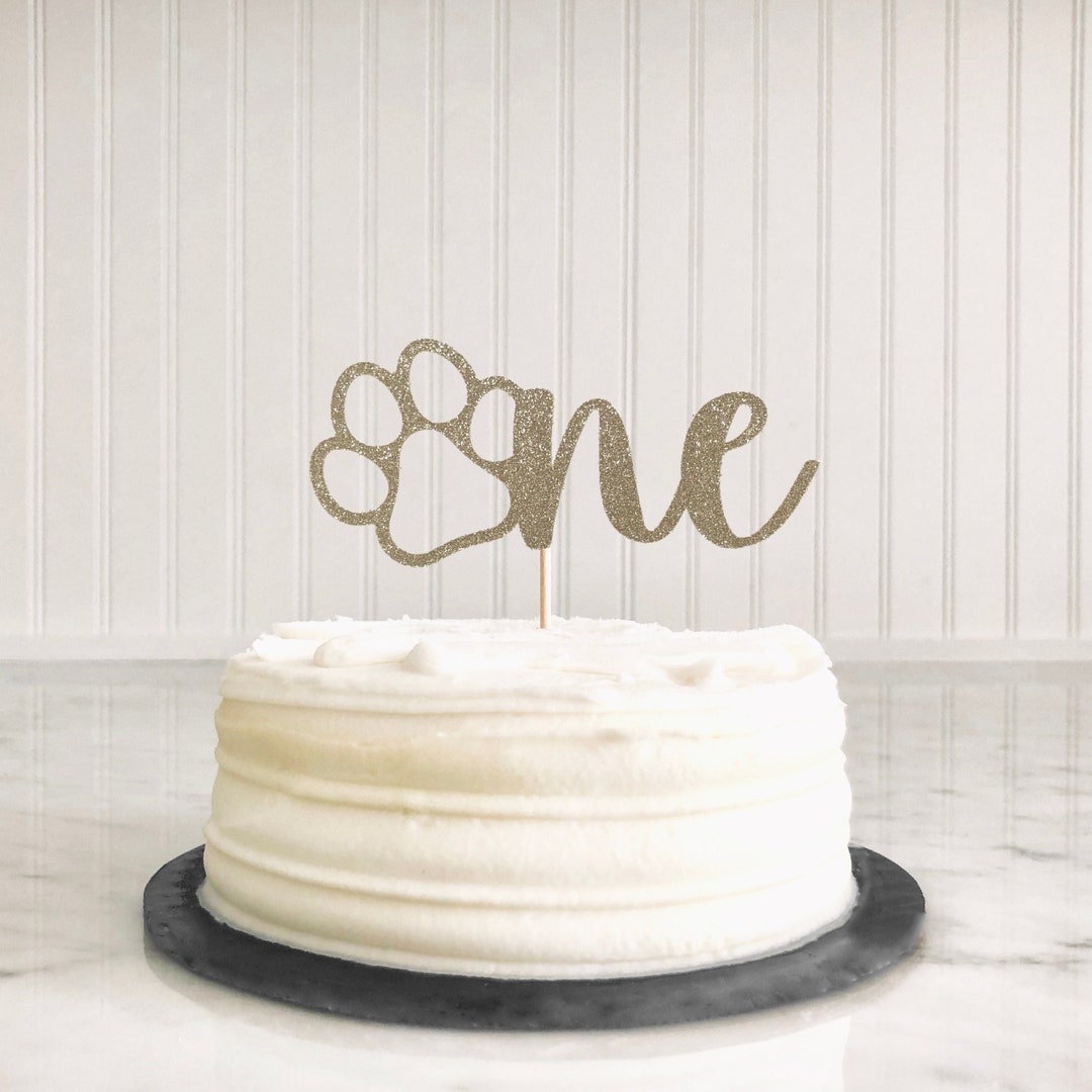 Dog Birthday Cake Topper First Birthday Cake Topper Dog Party Cake ...