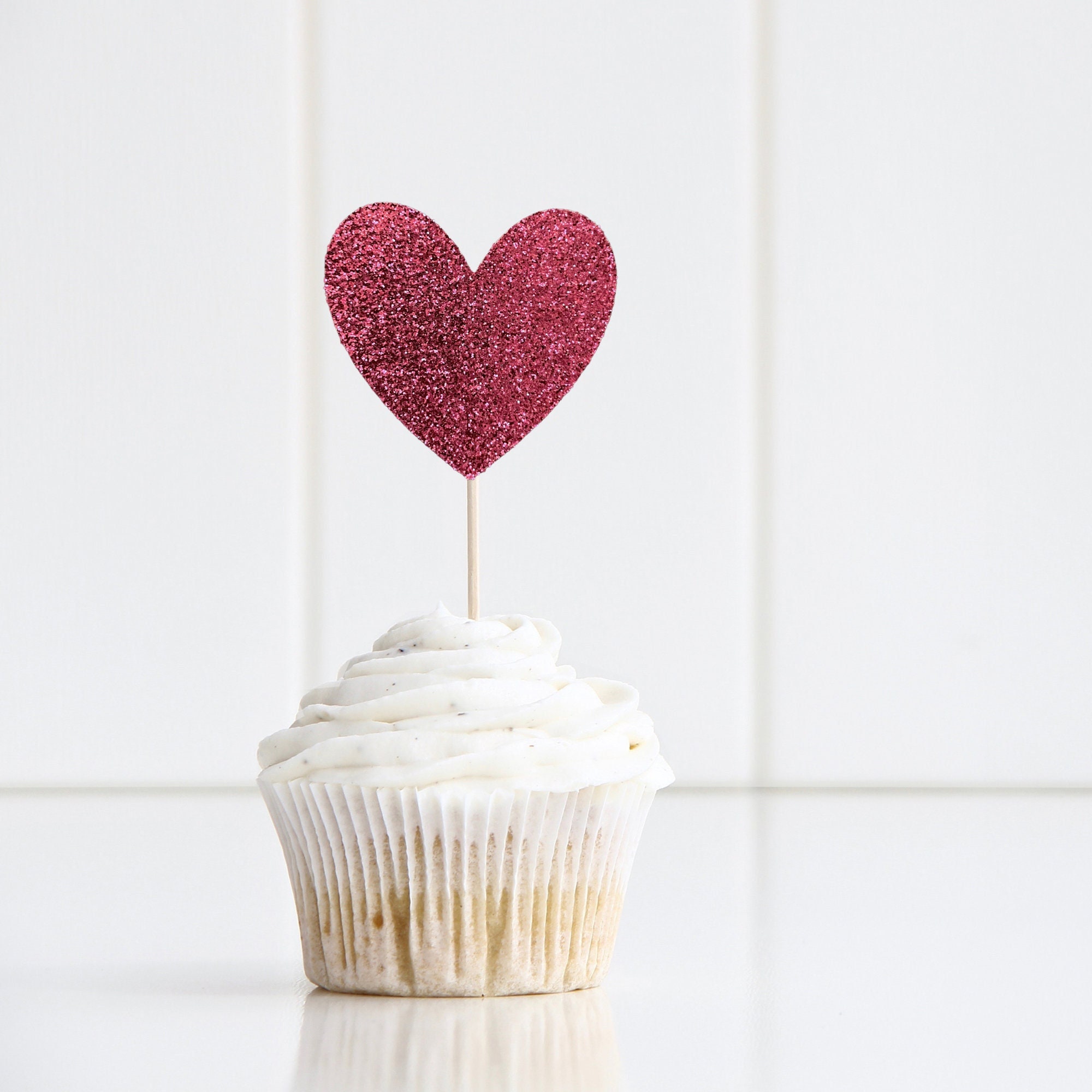 Pink Heart Cupcake