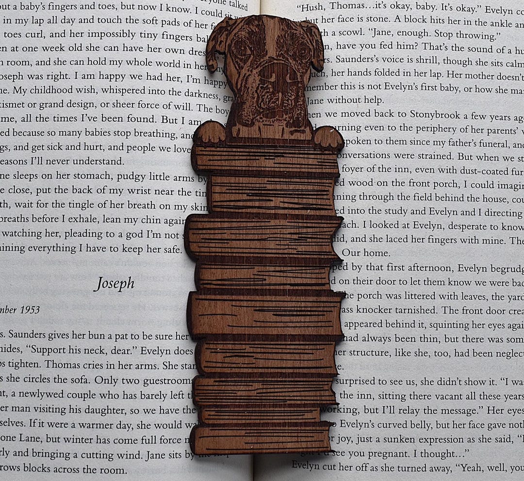 Boxer Dog Wooden Bookmark: Gift for Boxer Lovers - Etsy