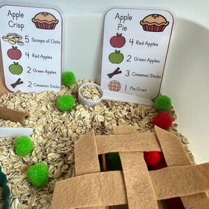 Make an Apple Pie Sensory Bin Preschool Apple Unit Study Game ...