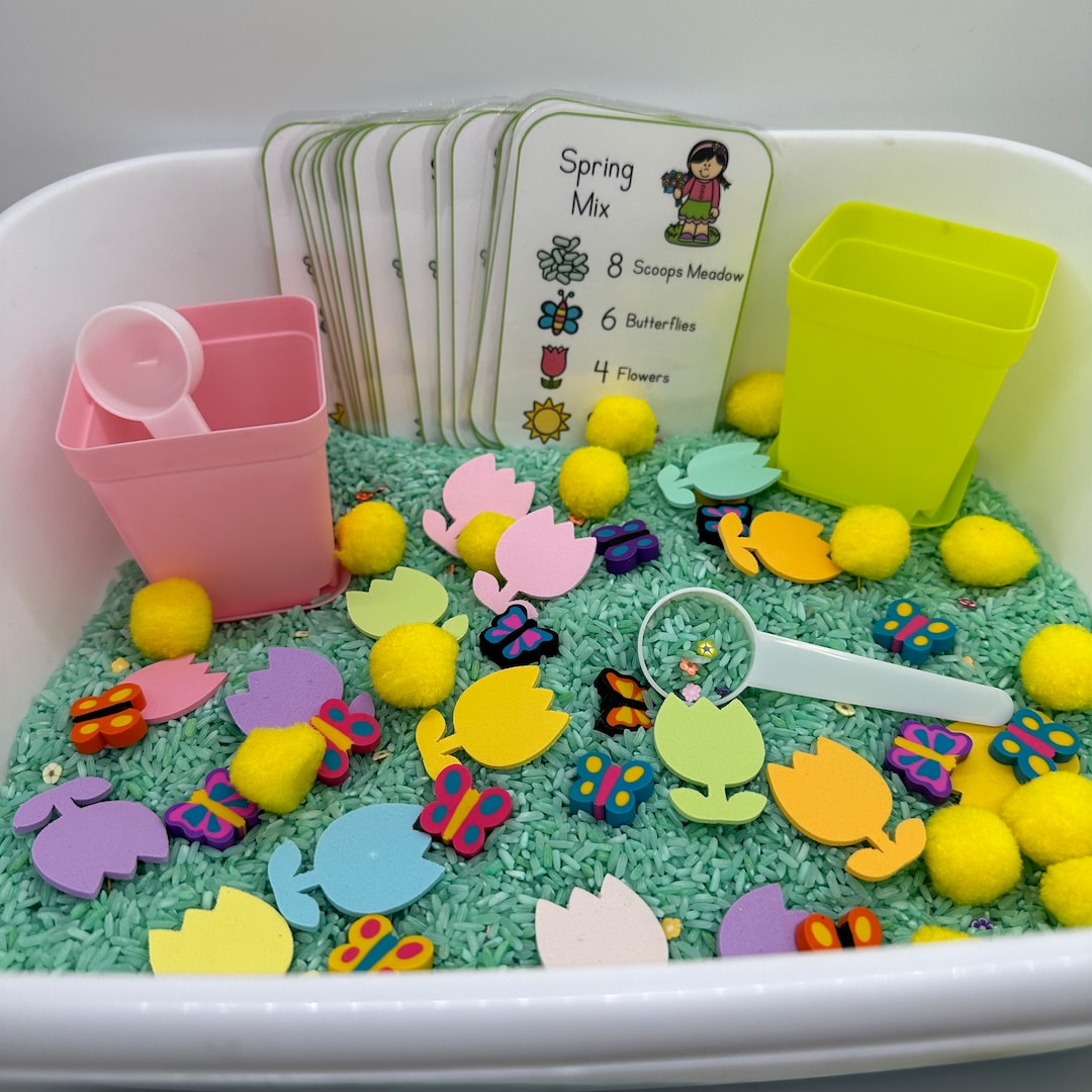 Spring Mix Sensory Bin | Sensory Bin | Preschool Spring Game ...