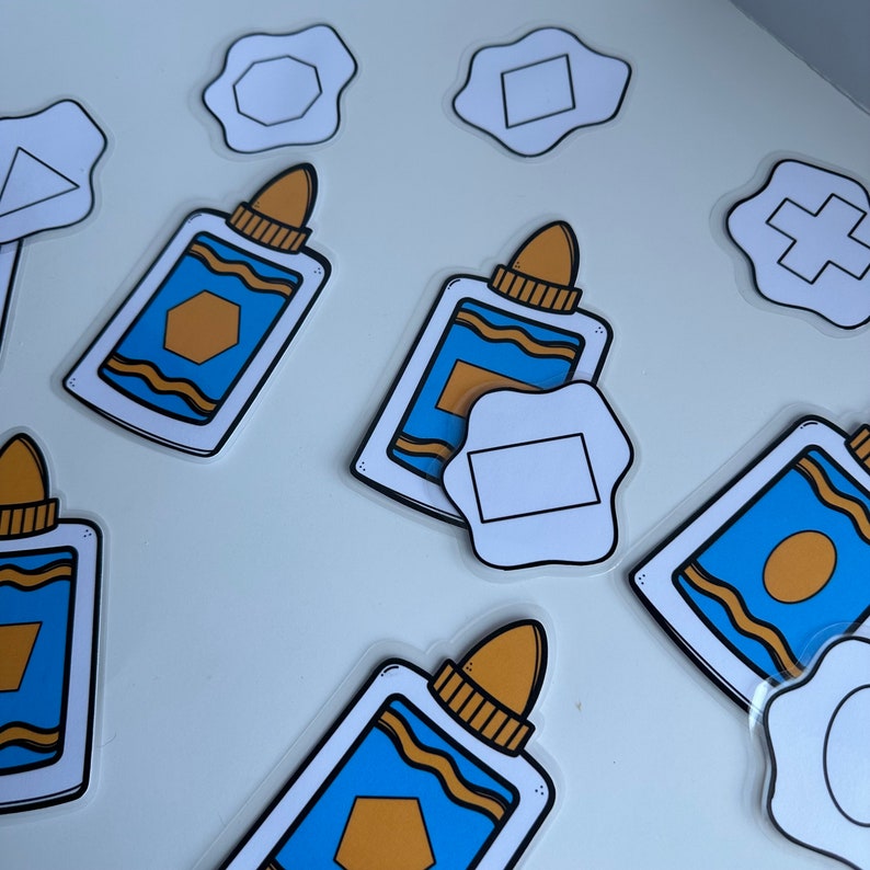 Glue Bottle Shape Matching Early Learning Matching Activity - Etsy