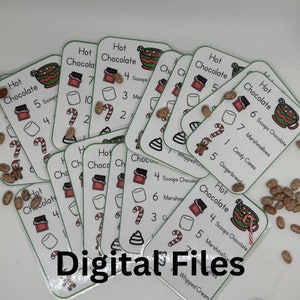 Hot Chocolate Bin Digital Download Cards Only - Etsy