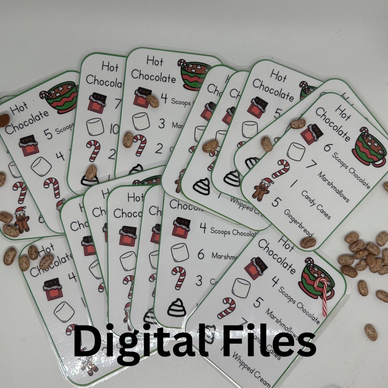 Hot Chocolate Bin Digital Download Cards Only - Etsy