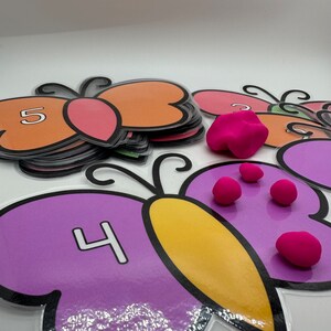 Playdough Counting 1-20 | Butterfly Playdough Mat | Hands on Learning ...