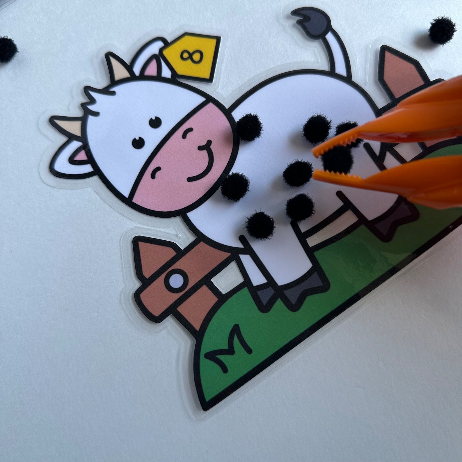 Cow Spot Counting Farm Animal Learning Preschool Centers Counting Game ...