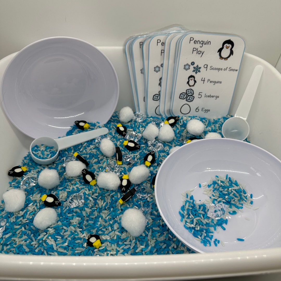 Winter Penguin Sensory Bin | Sensory Bin | Preschool Winter Game ...