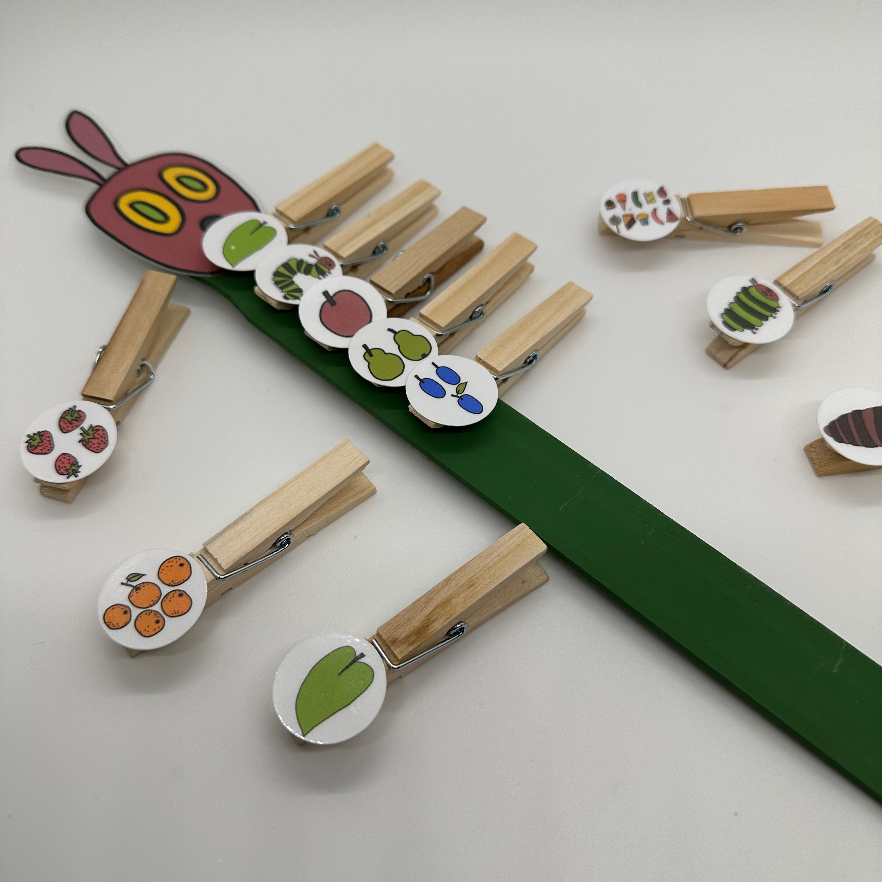 Very Hungry Caterpillar Sequence Fine Motor Clip Activity - Etsy