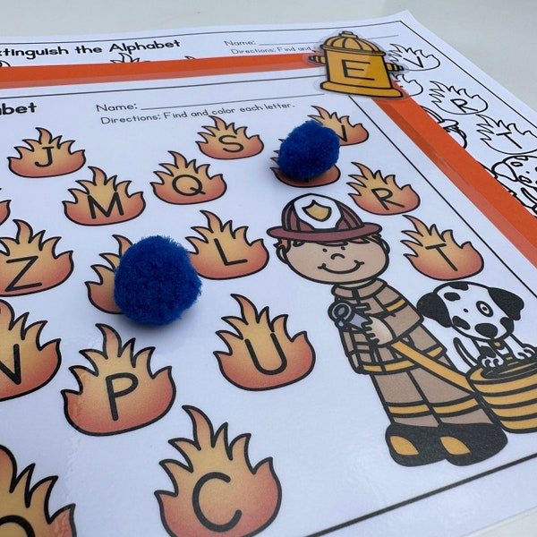 Firefighter Alphabet - Etsy