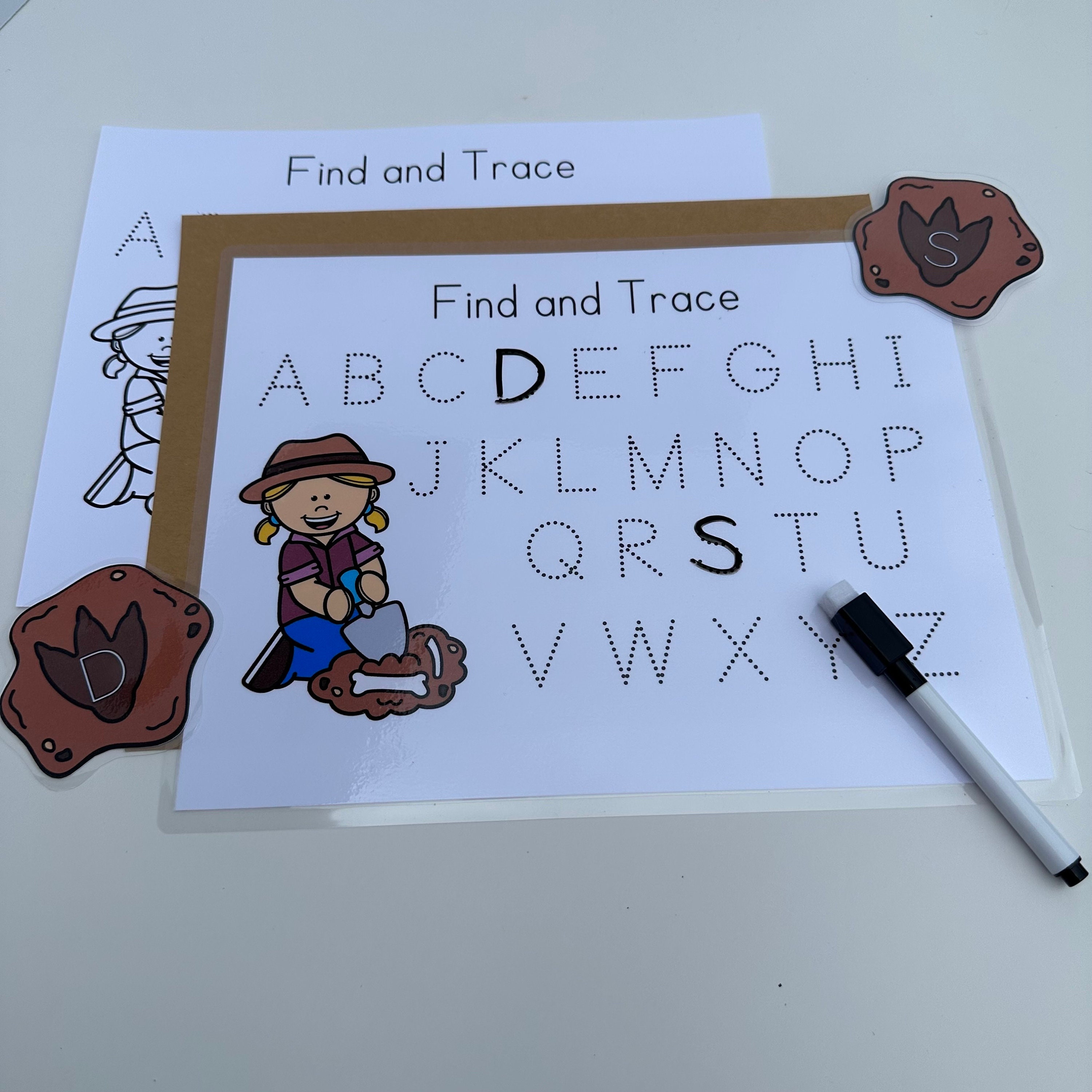 Dinosaur Find and Trace Dinosaur Dig Site Sensory Bin - Etsy