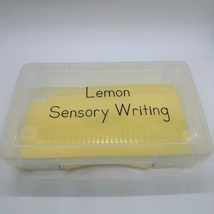 Lemon Sensory Salt Writing | Lemon Sensory | Tactile Letter Practice - Etsy