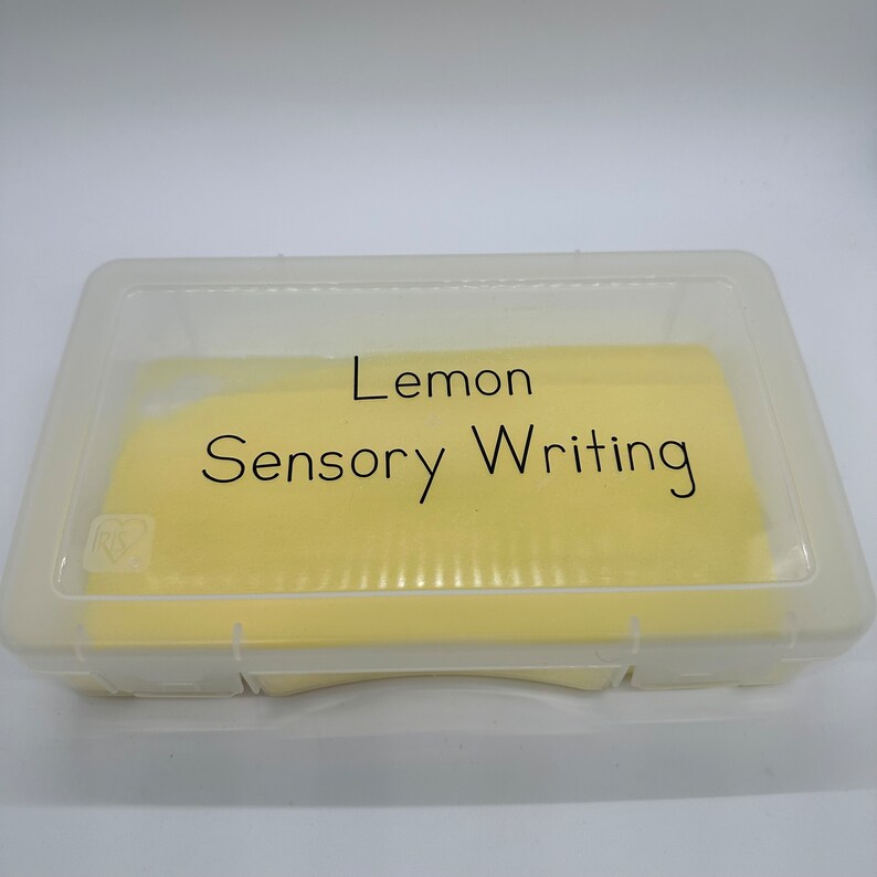 Lemon Sensory Salt Writing Lemon Sensory Tactile Letter Practice - Etsy