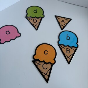 Ice Cream Letter Matching Preschool Summer Learning - Etsy