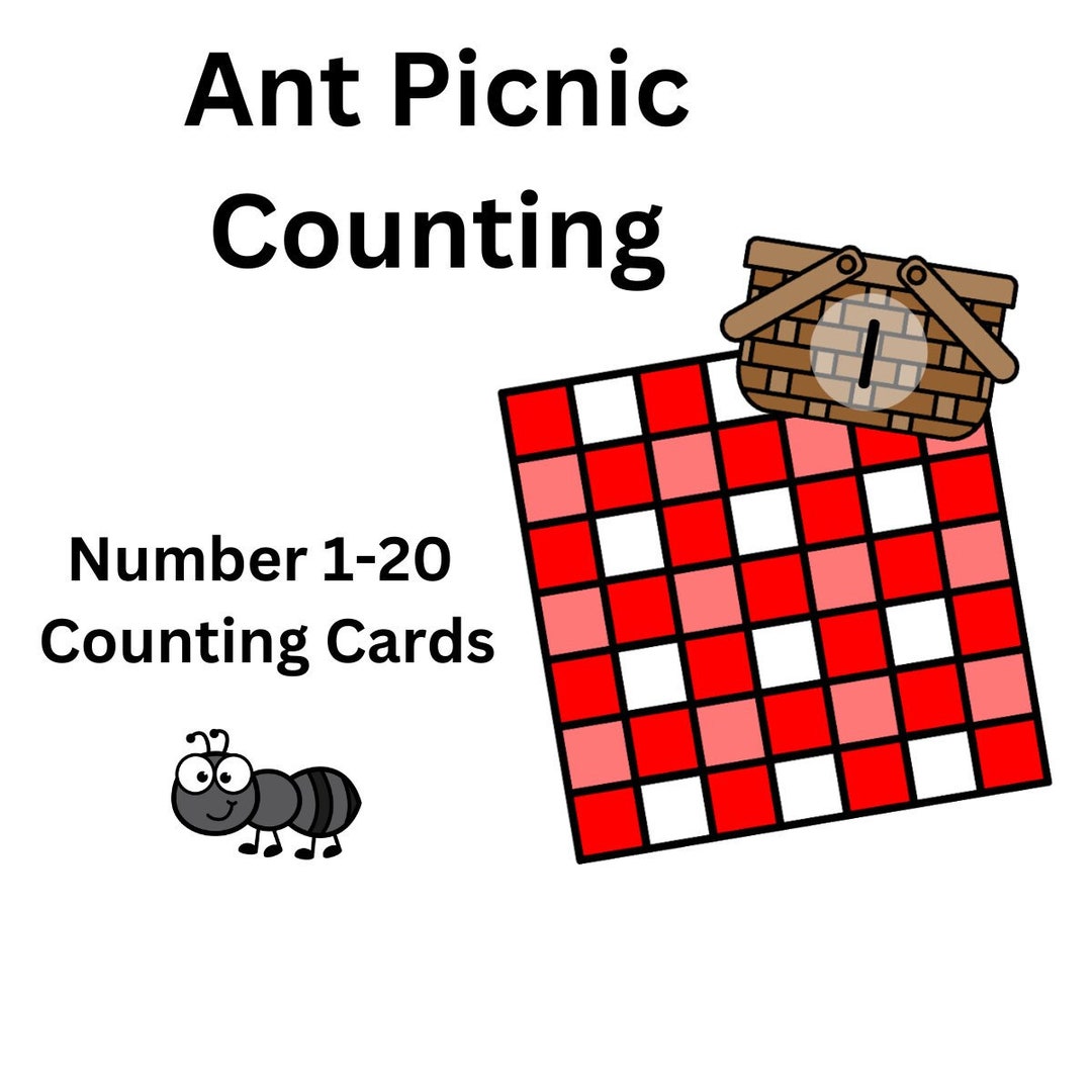 Ant Picnic Counting Cards Digital Download Cards Only - Etsy