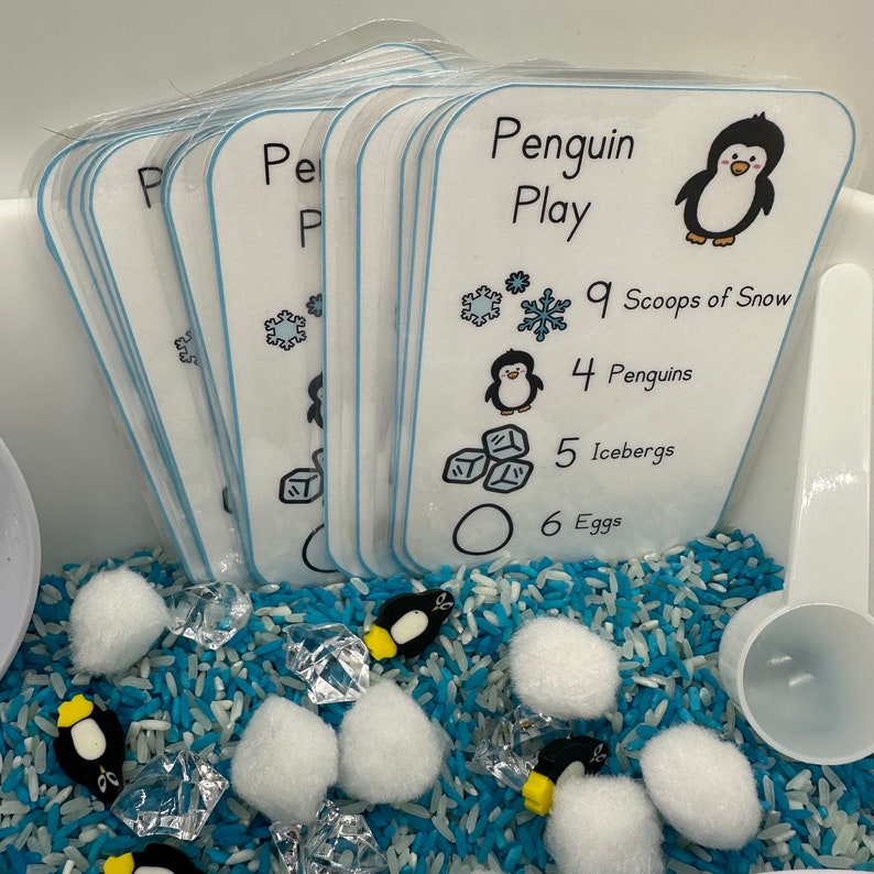 Winter Penguin Sensory Bin | Sensory Bin | Preschool Winter Game ...