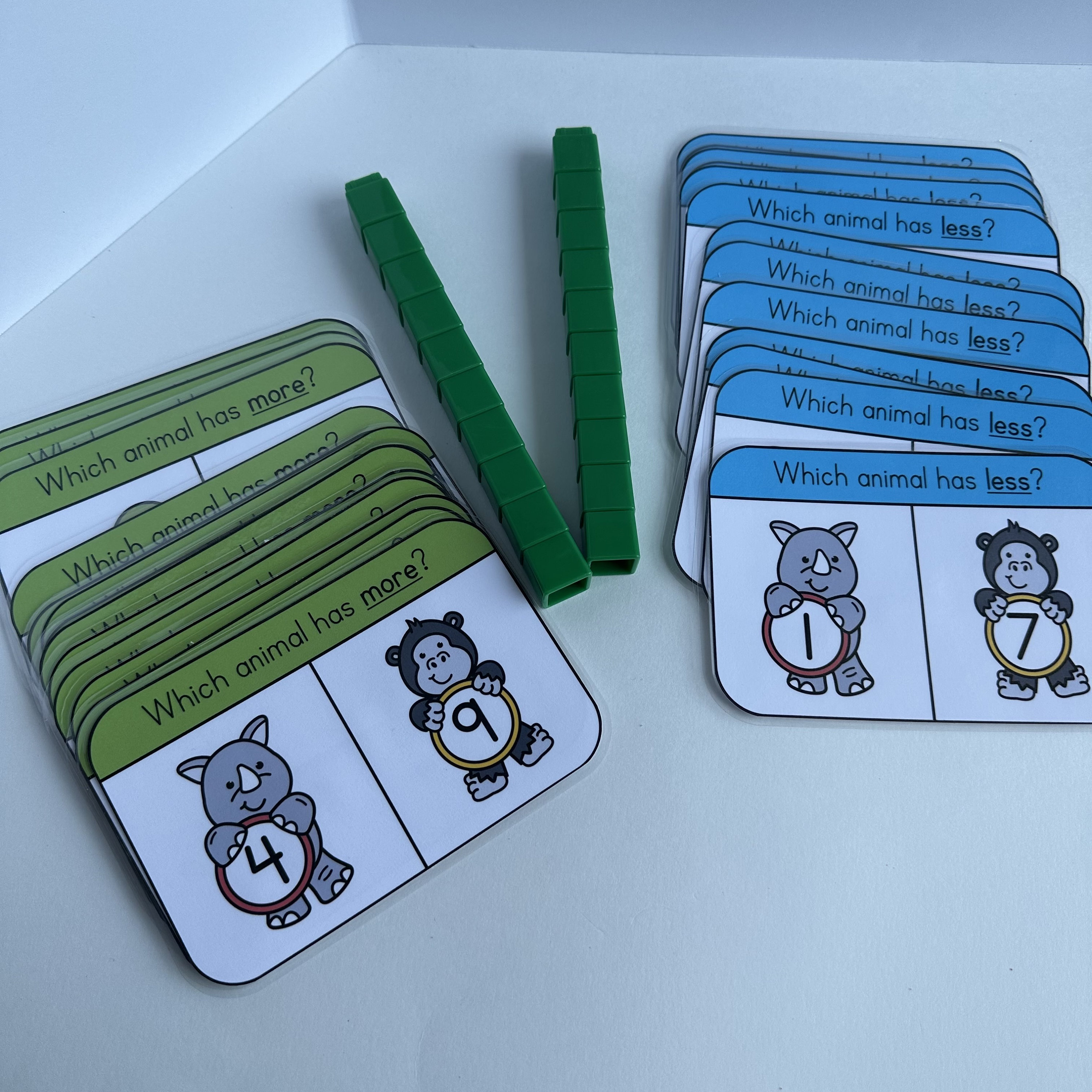 Zoo Animal Count and Compare Early Childhood Counting Game More or Less ...