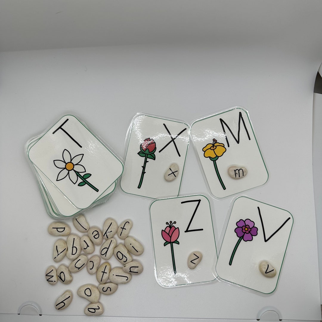 Flower Seed Letter Match | Capital Lowercase Letter Matching Game ...